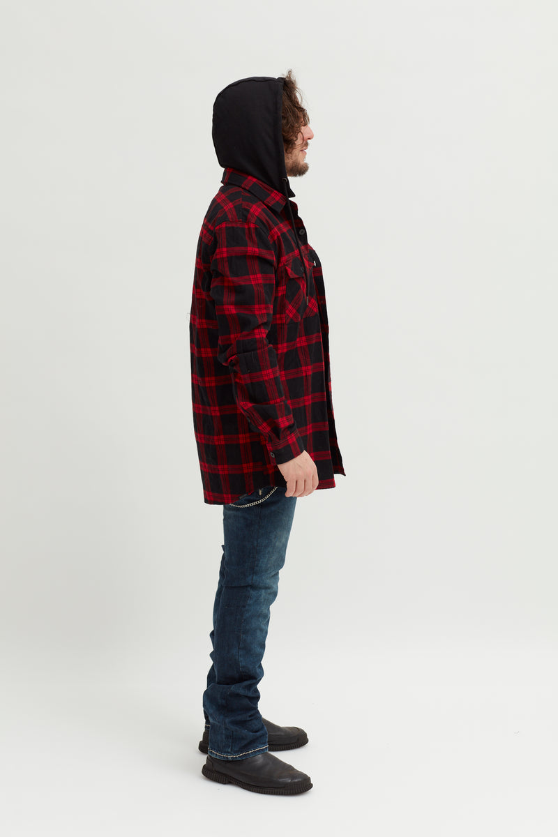 Revolution Mens Dexter Revolution Lumber Hooded Shirt ...